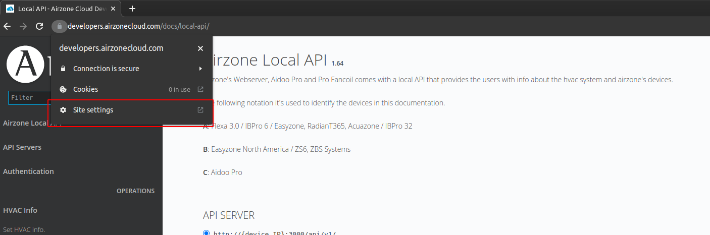 Local API - Airzone Cloud Developers